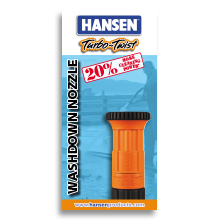 Turbo Twist Washdown Nozzle Brochure | Hansen Products (NZ)
